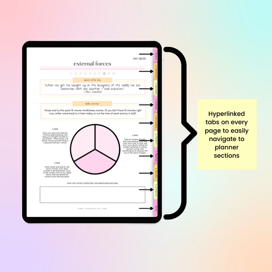 Digital Planner: 90 Day Mindset Makeover Workbook – The WERK LIFE