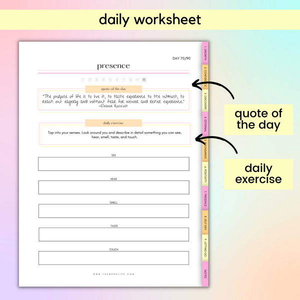 Digital Planner: 90 Day Mindset Makeover Workbook – The WERK LIFE