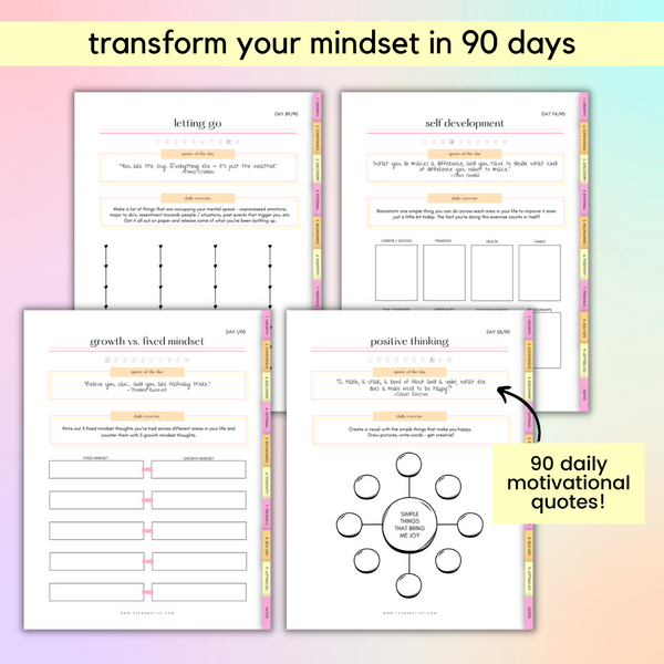 Digital Planner: 90 Day Mindset Makeover Workbook – The WERK LIFE